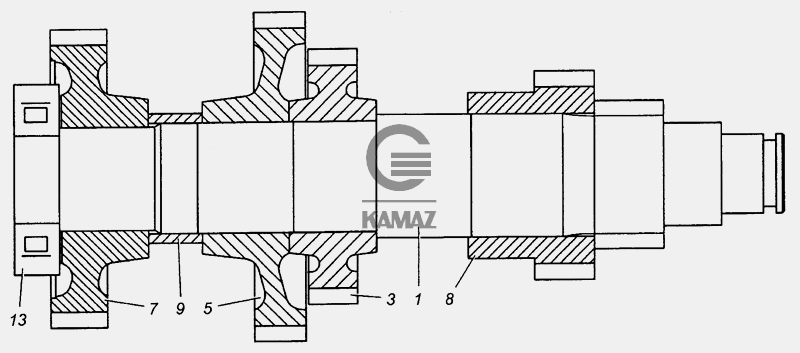 161.1701047 Вал промежуточный коробки передач в сборе для автомобиля ...