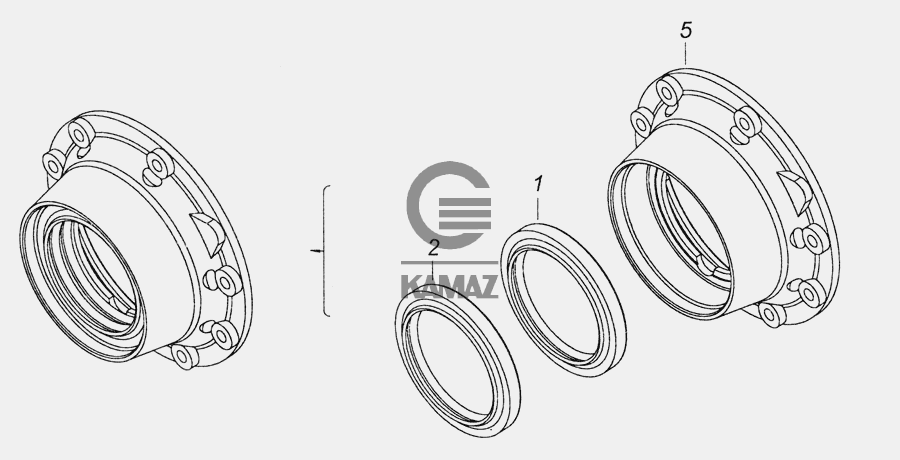 6520-2402050 Крышка подшипника для автомобиля КАМАЗ 6520 (Euro-2, 3), 3 ...